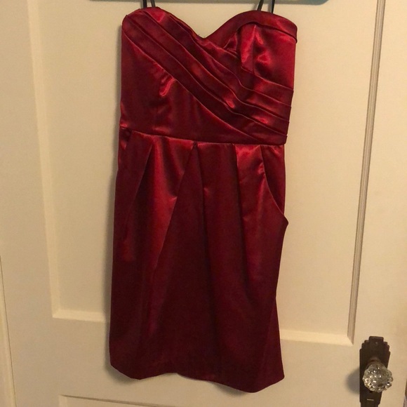 BCX | Dresses | Red Strapless Party Cocktail Dress | Poshmark